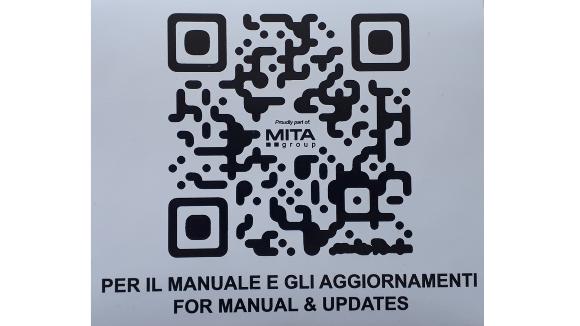 QR Code on the new MITA cooling systems - MITA Cooling Technologies